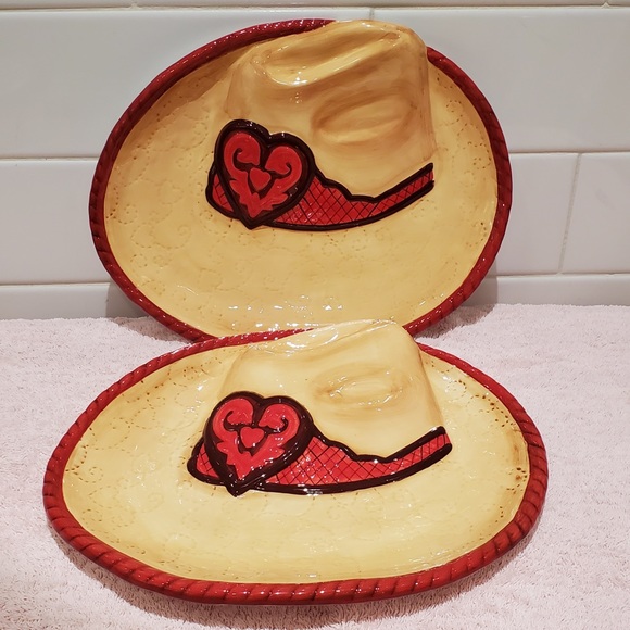 Figi | Dining | Figi Threedimensional Western Cowboy Hat Platter For ...